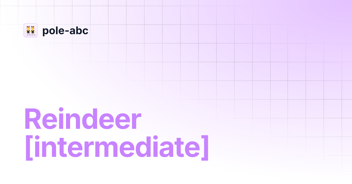 Reindeer [intermediate] | pole-abc